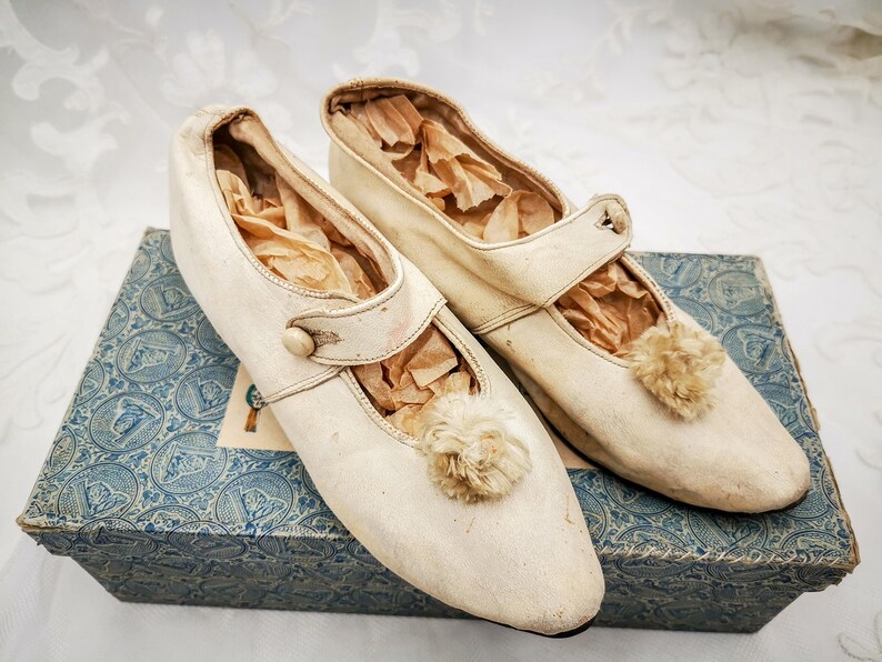 Antique French Girl Shoes in Kid Leather First Communion - Etsy