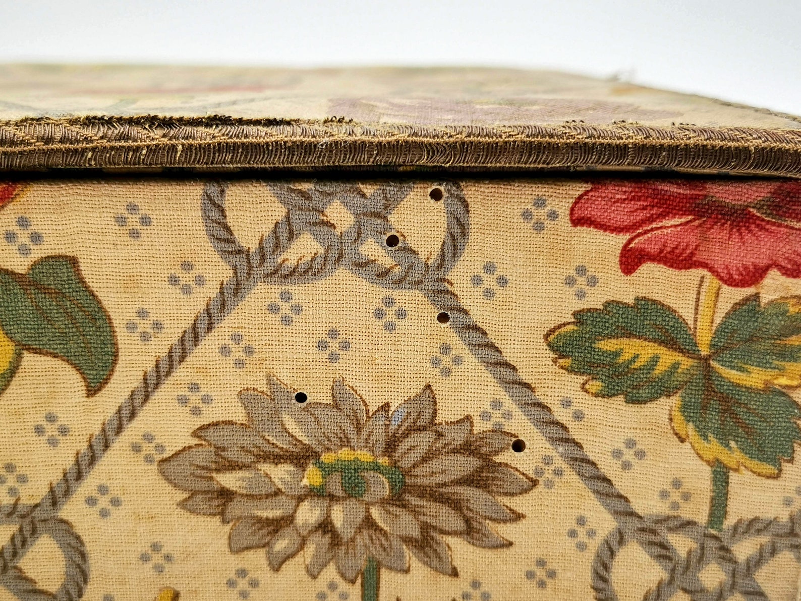 Antique French Fabric Box, Floral Textile Boudoir Box - Etsy