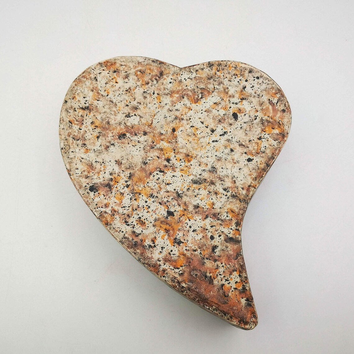 Antique Italian Box Heart Shape Box Covered With Marbled - Etsy