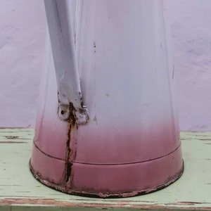 Antique French Pink ENAMELED BODY PITCHER Roses Transfer Decor, Antique ...