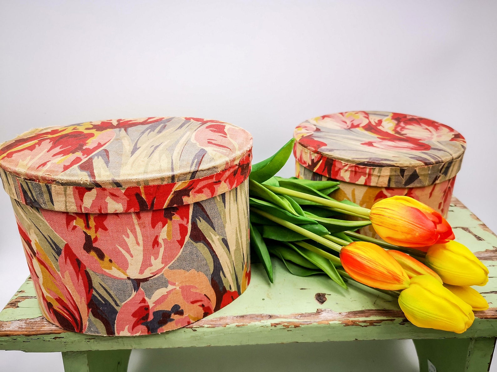 Antique FRENCH FABRIC Boudoir Box Vintage French Textile Box | Etsy