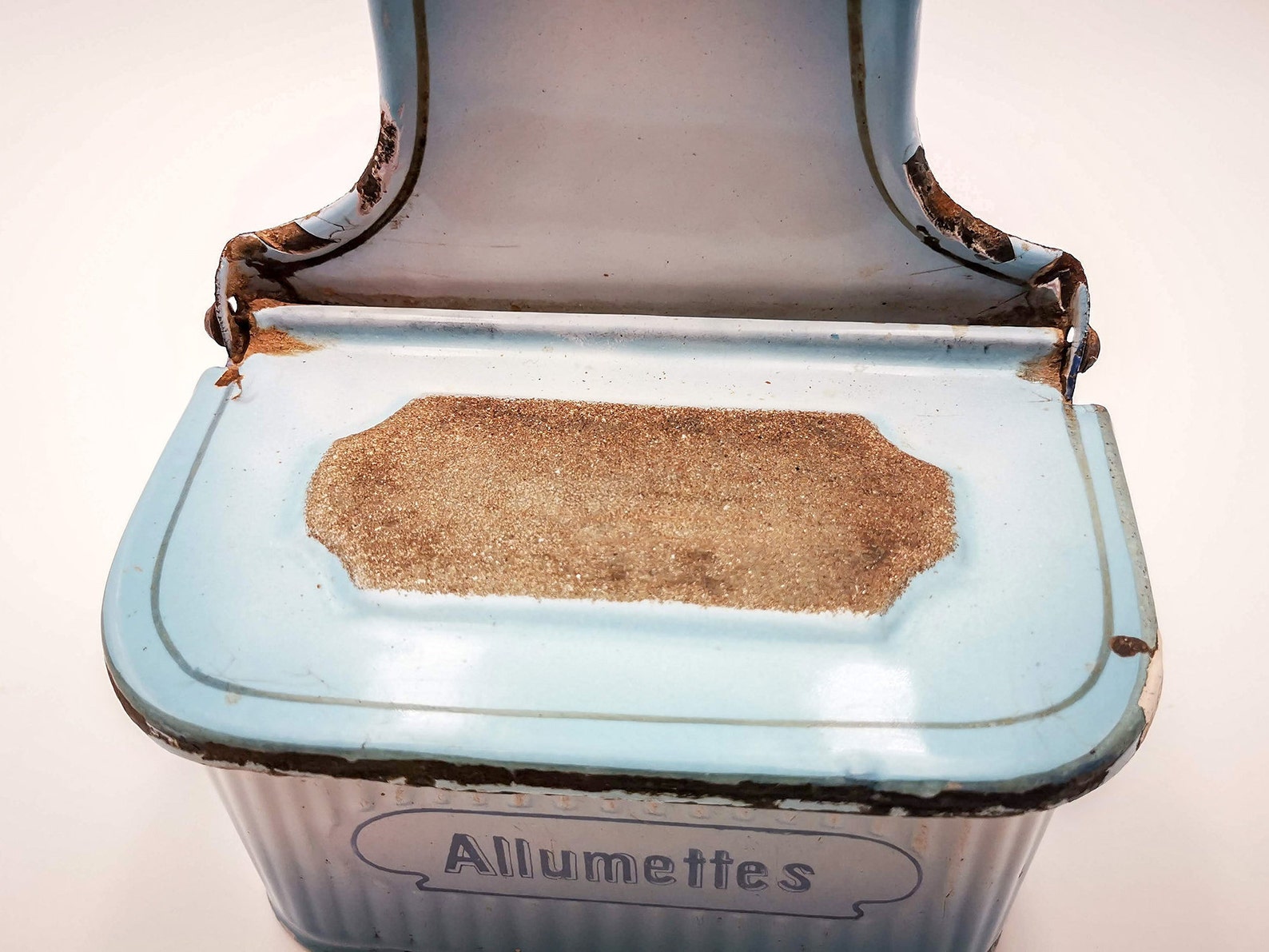 Antique French Enameled Allumettes Match Box Container Light | Etsy