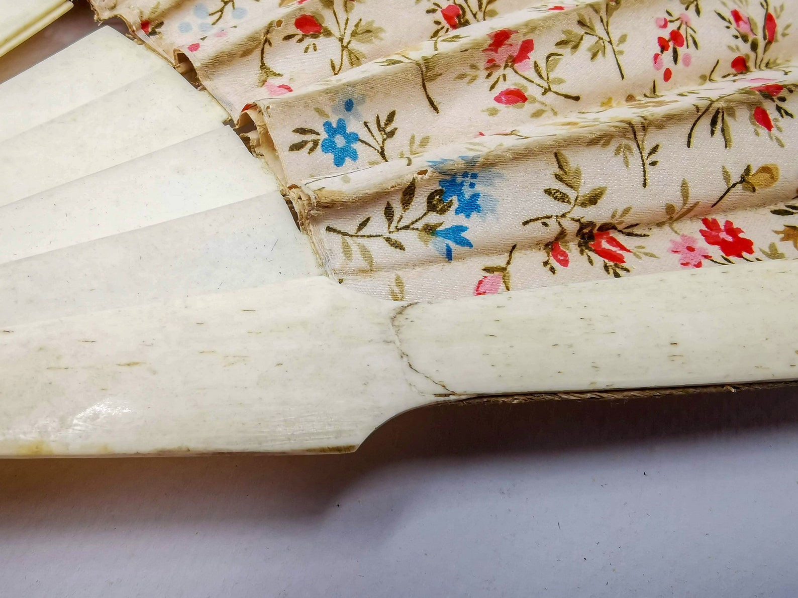 Antique French Hand Fan Folding Fan With Bone Sticks Ivory | Etsy