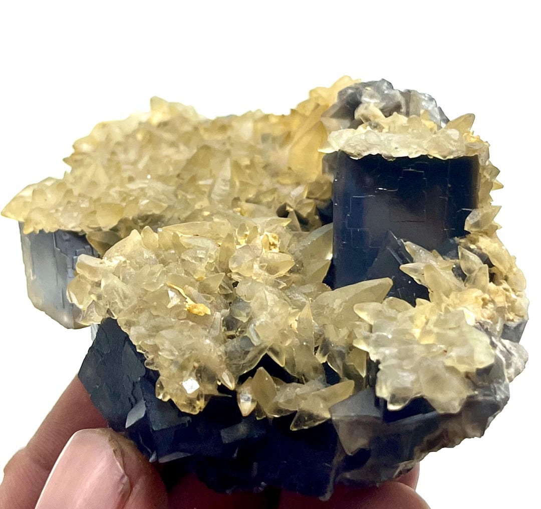 159:gram Extremely Rarest Unique Colour Top Phantom CUBIC Fluorite With ...