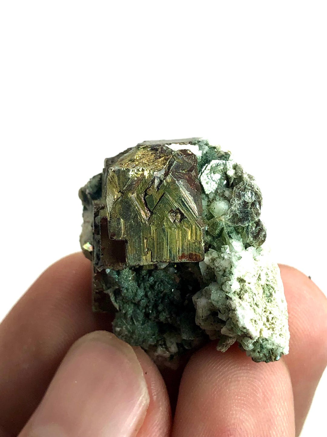 128:carat Extremely Rare Top Golden Cubic Pyrite With MICA Specimen ...