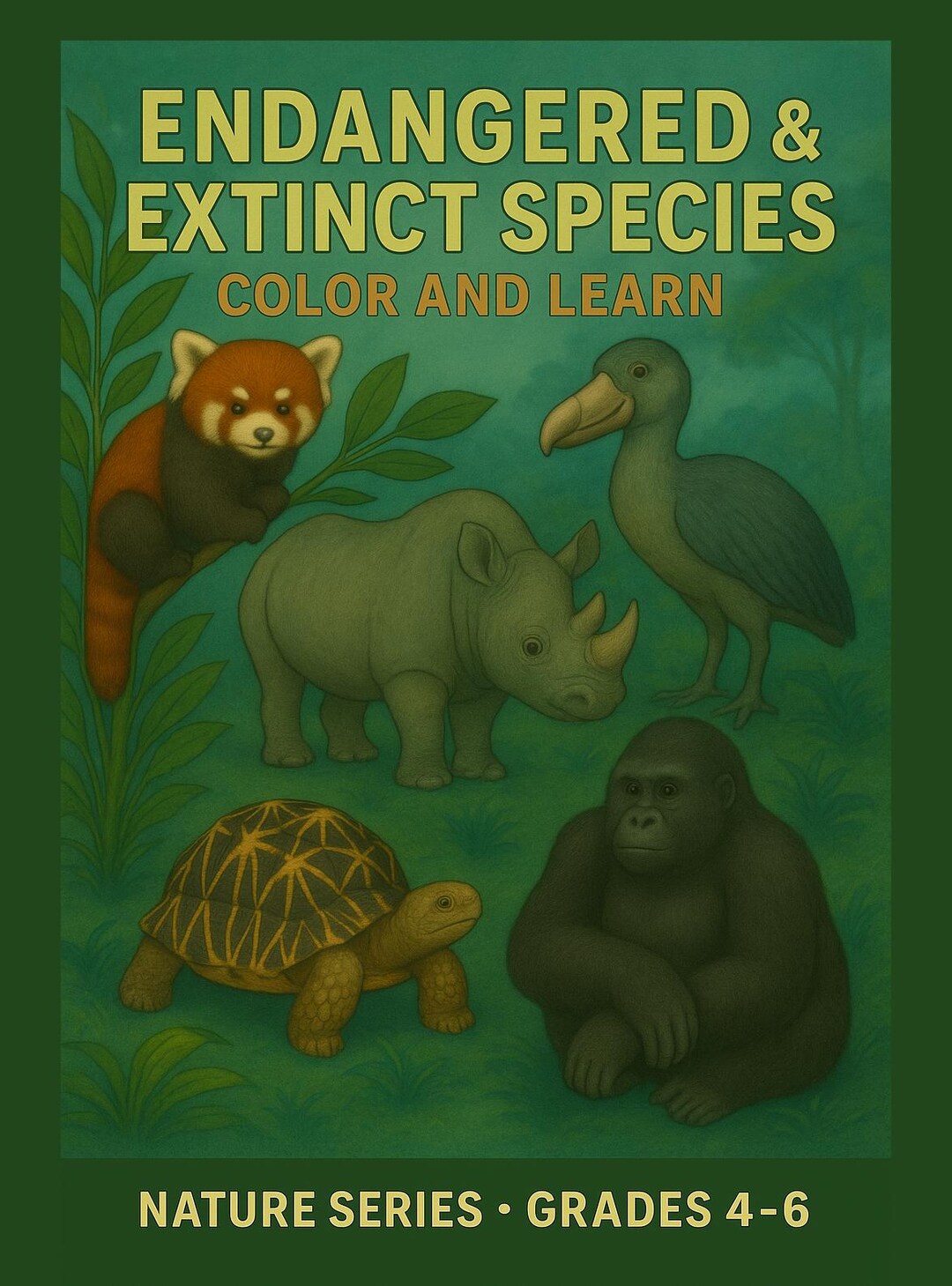 Endangered & Extinct Species Coloring Pages: Educational Homeschool ...