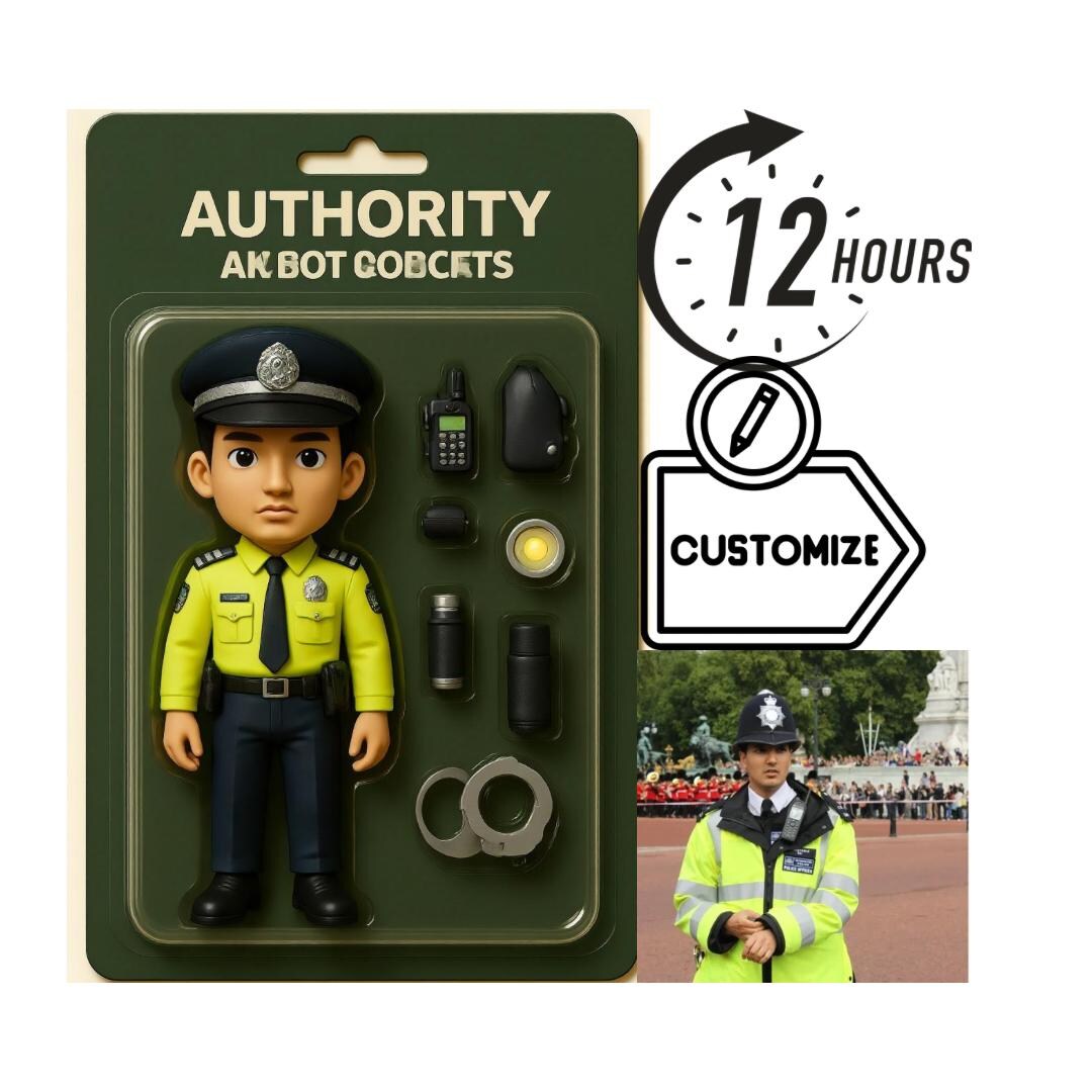 Custom Police Officer Cartoon Figure | Personalized Action Figure Style ...