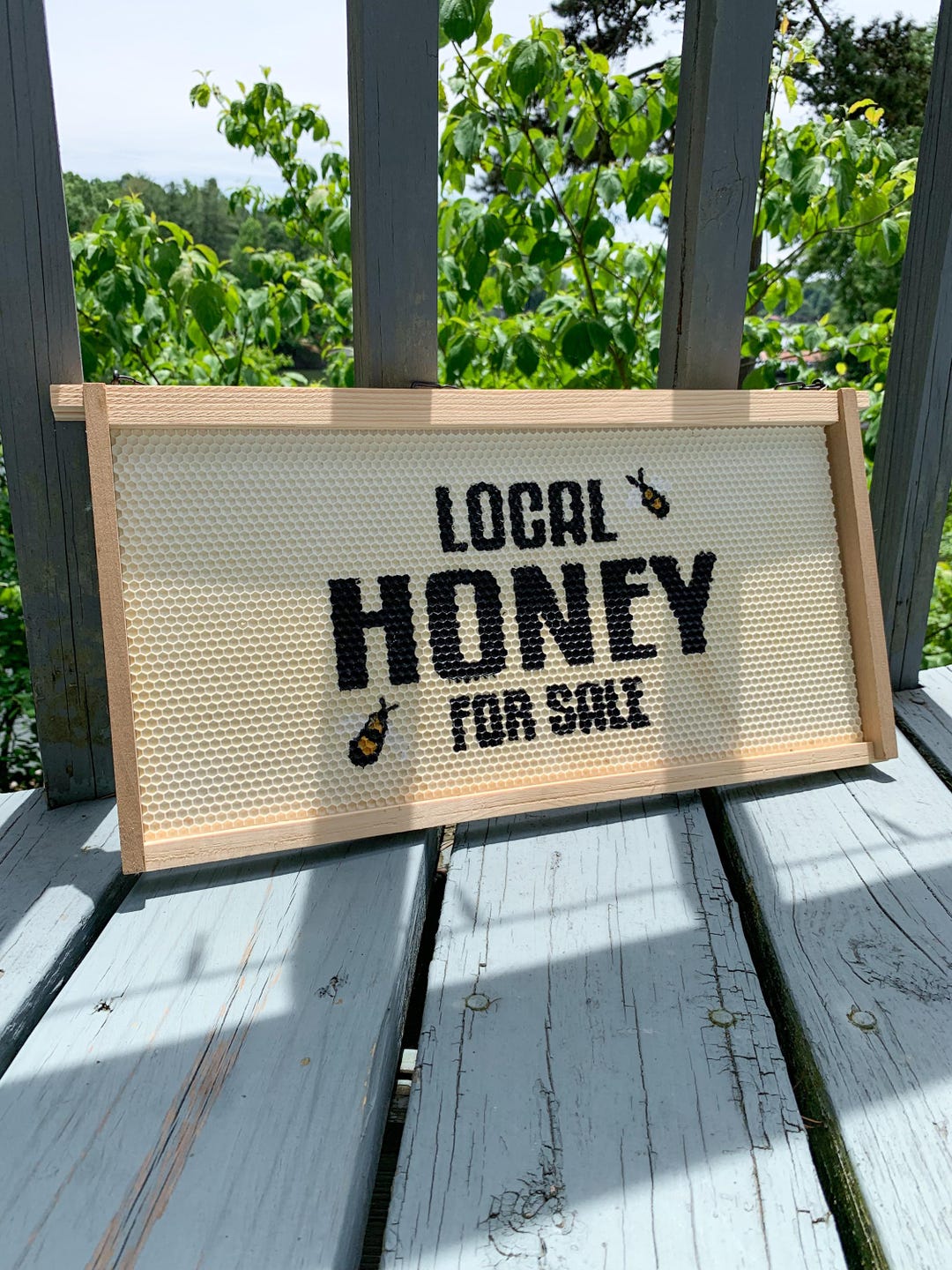 Local Honey for Sale Sign | Hand Painted Bee Frame Decoration | Hand ...