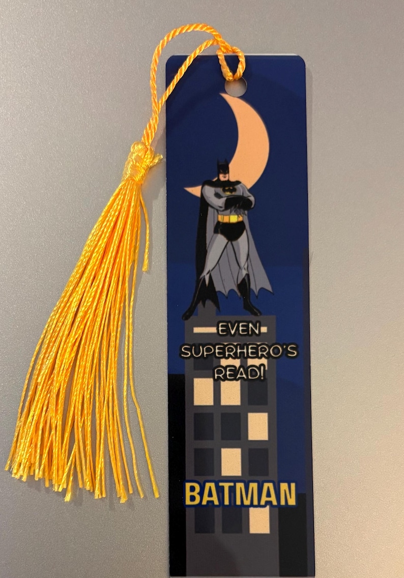 Superhero Metal Bookmark, Comic Book Hero Gift - Etsy