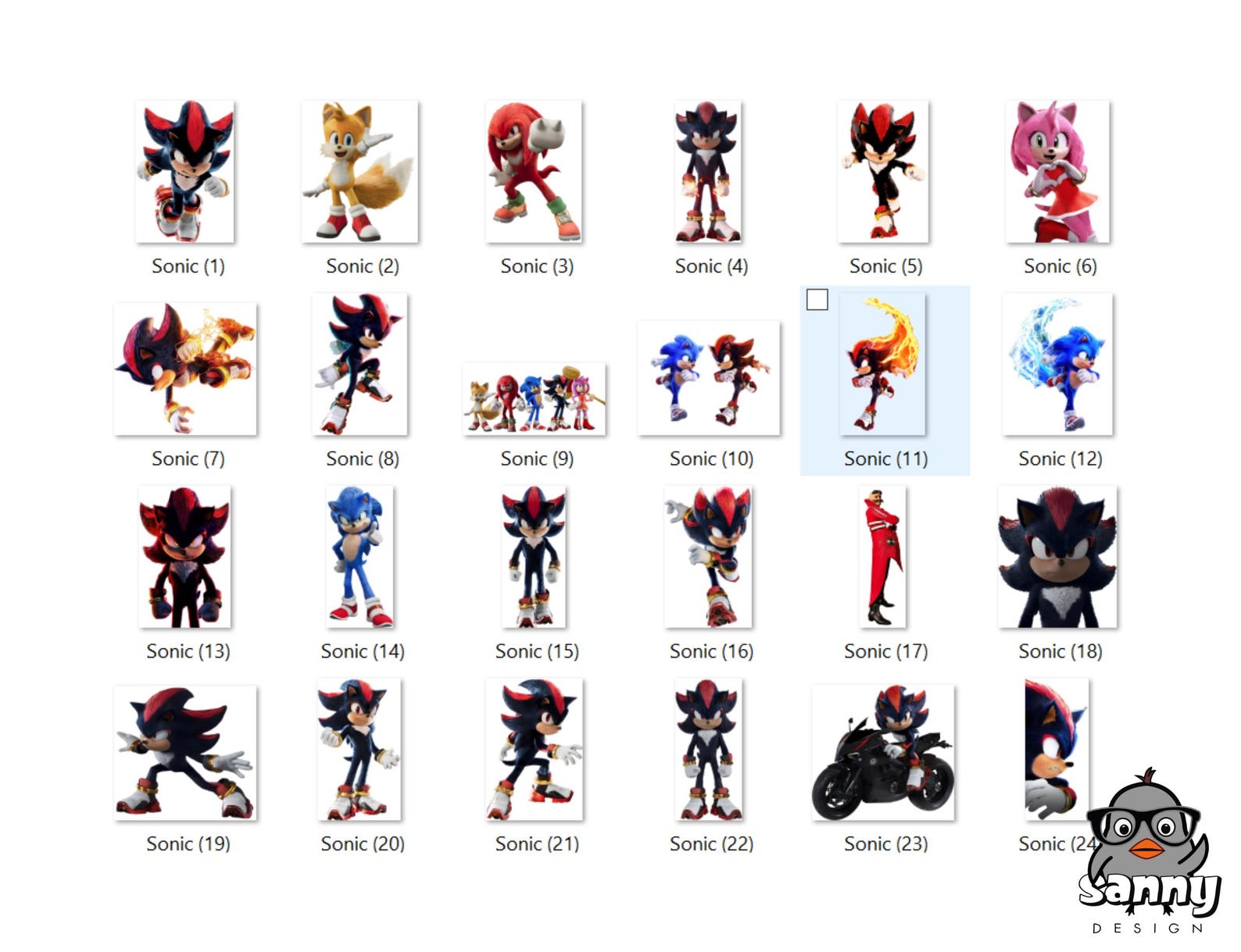 Sonic the Hedgehog PNG Bundle: Fonts, Stickers, & Papers (digital ...