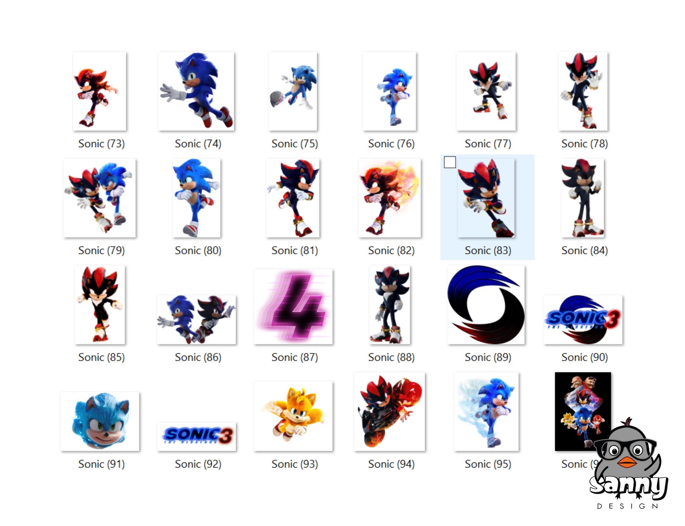 Sonic the Hedgehog PNG Bundle: Fonts, Stickers, & Papers (digital ...