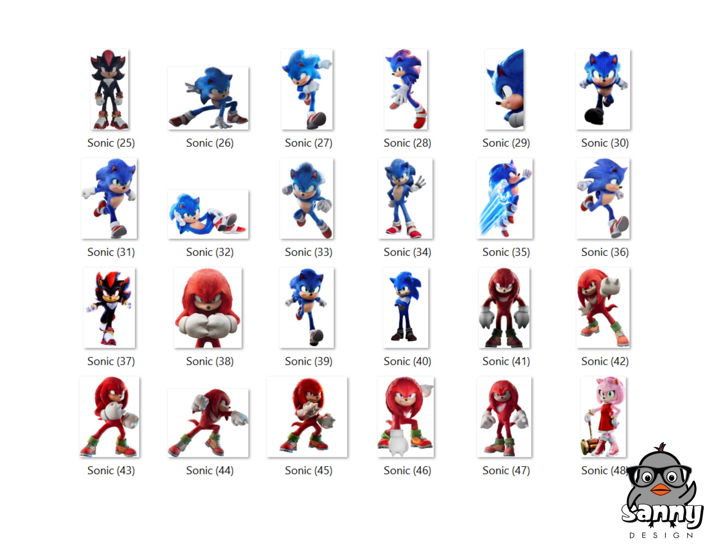 Sonic the Hedgehog PNG Bundle: Fonts, Stickers, & Papers (digital ...