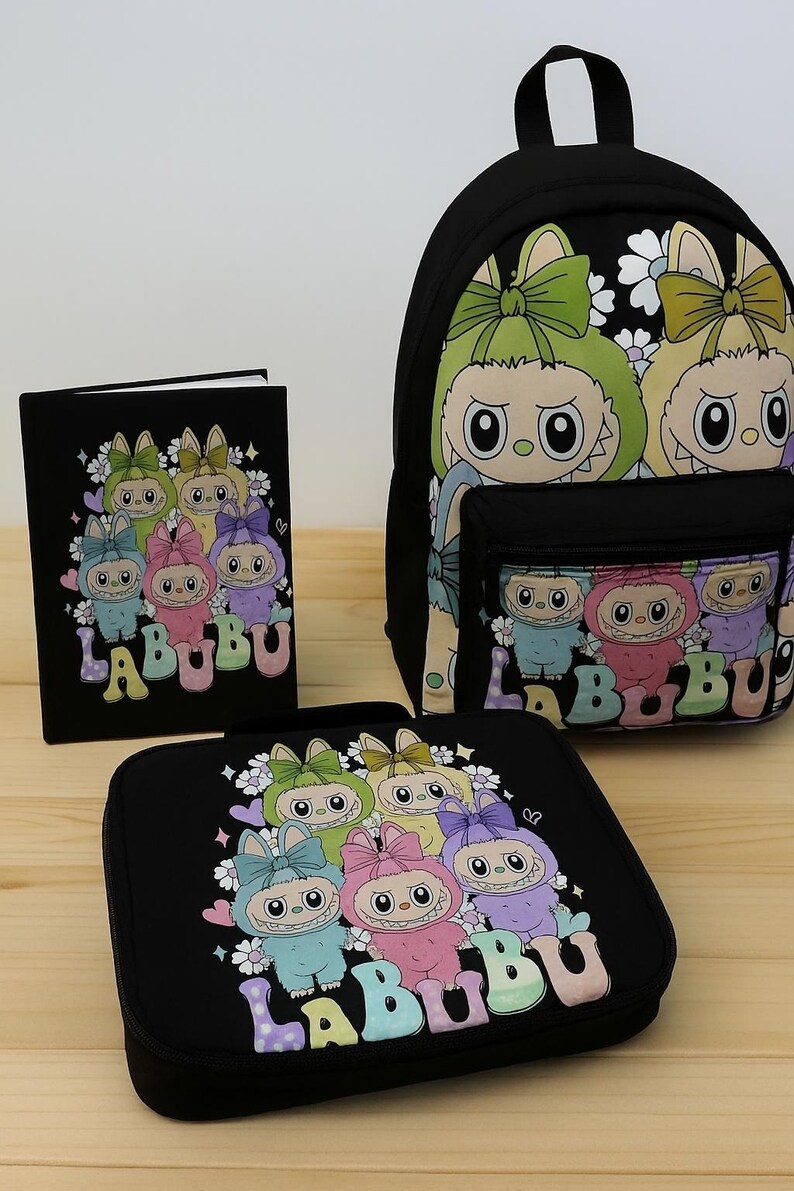 Labubu Backpack: Kids School Bag, Travel Rucksack - Etsy