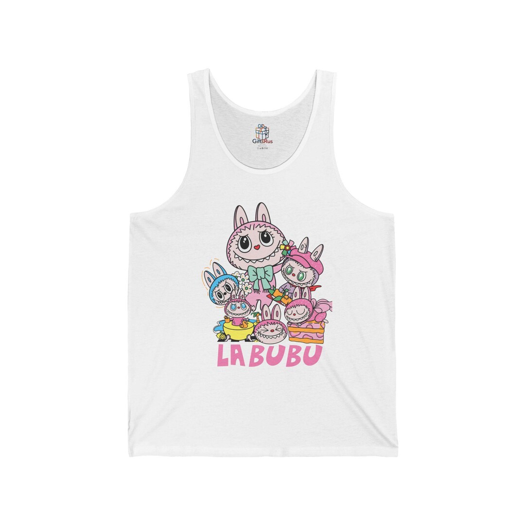 Labubu Unisex Tank Top, Cute Cartoon Character Sleeveless Shirt, Summer ...
