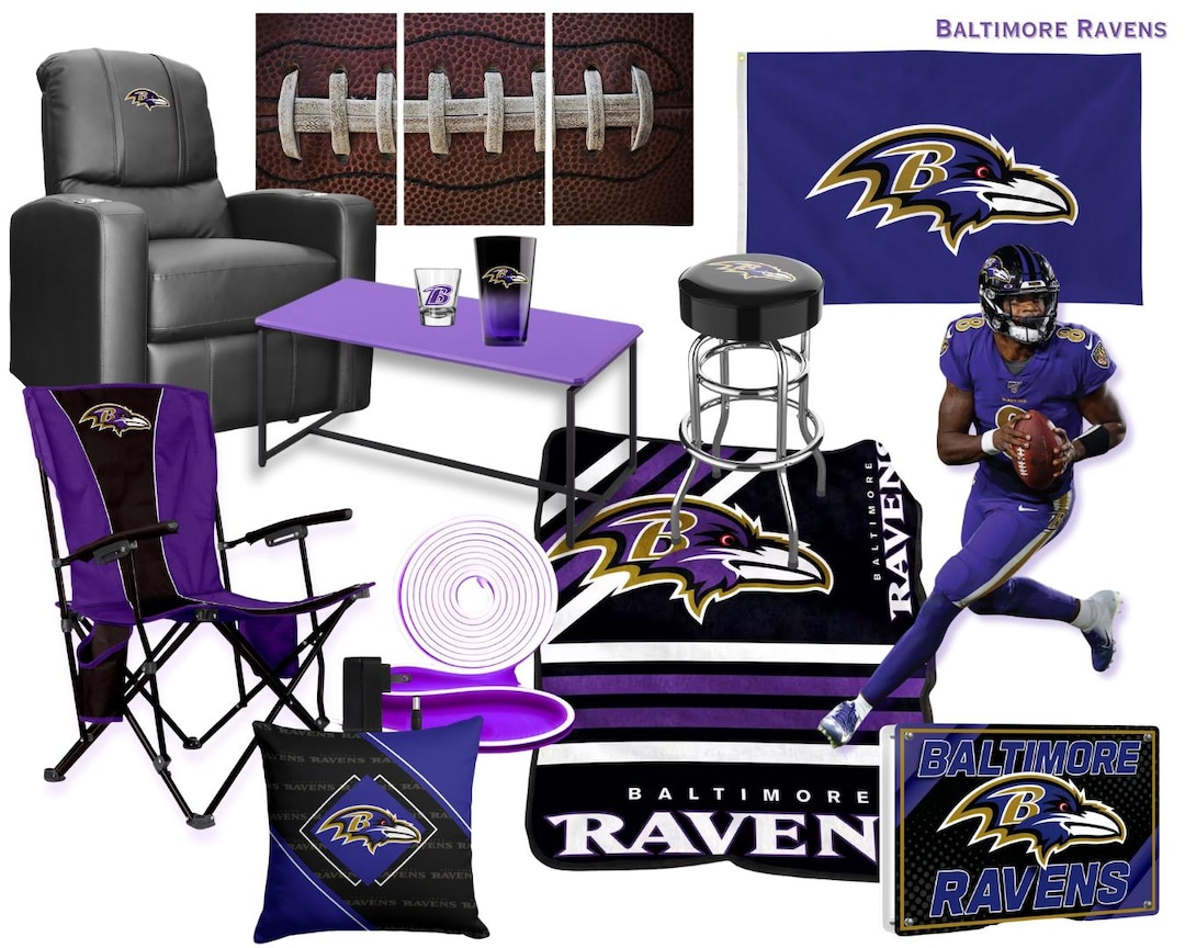 Baltimore Ravens NFL Mood Board Football Fan Cave With Clickable ...