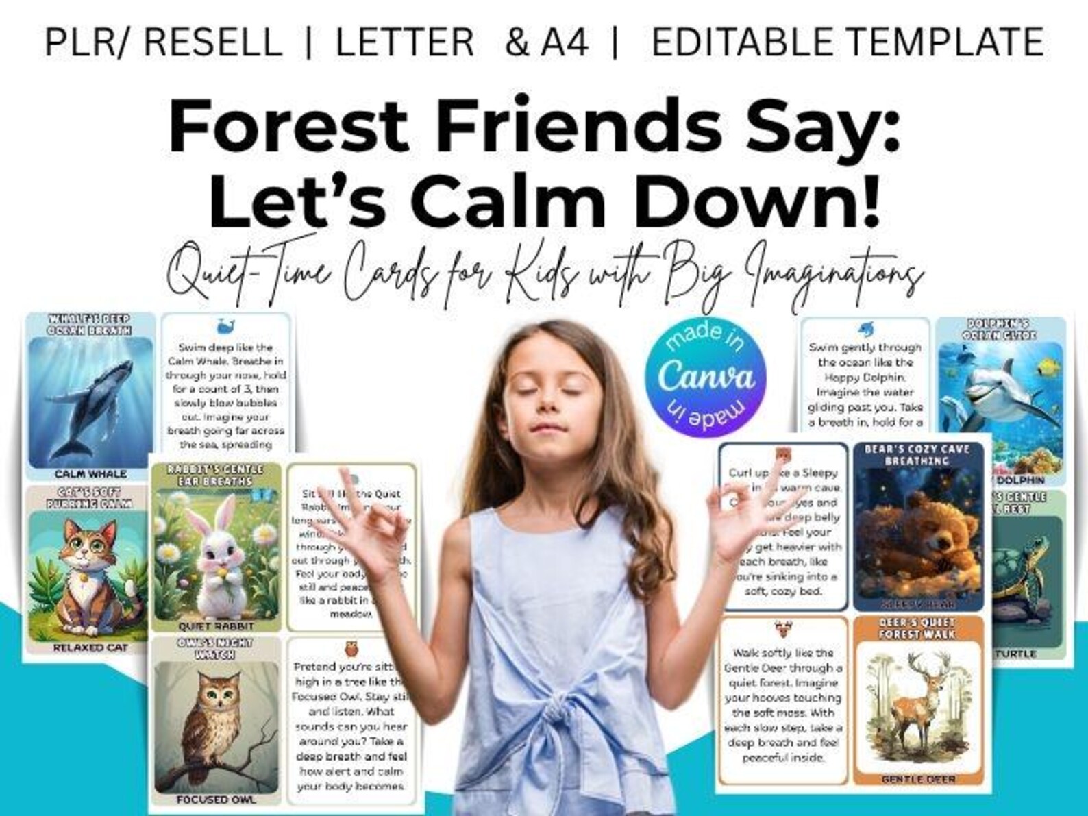 Editable Calming Break Cards for Kids – Printable Mindfulness Activity ...