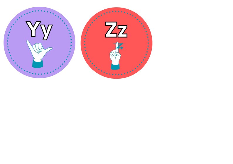 Pastel ASL Alphabet Flashcards: Printable American Sign Language Wall ...