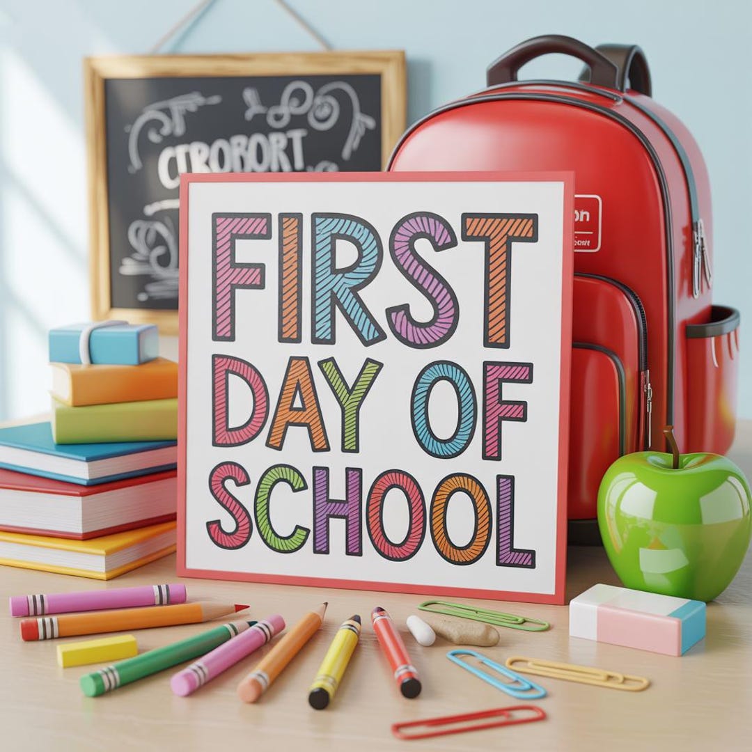 First Day of School Sign: Printable Photo Prop (digital Download ...