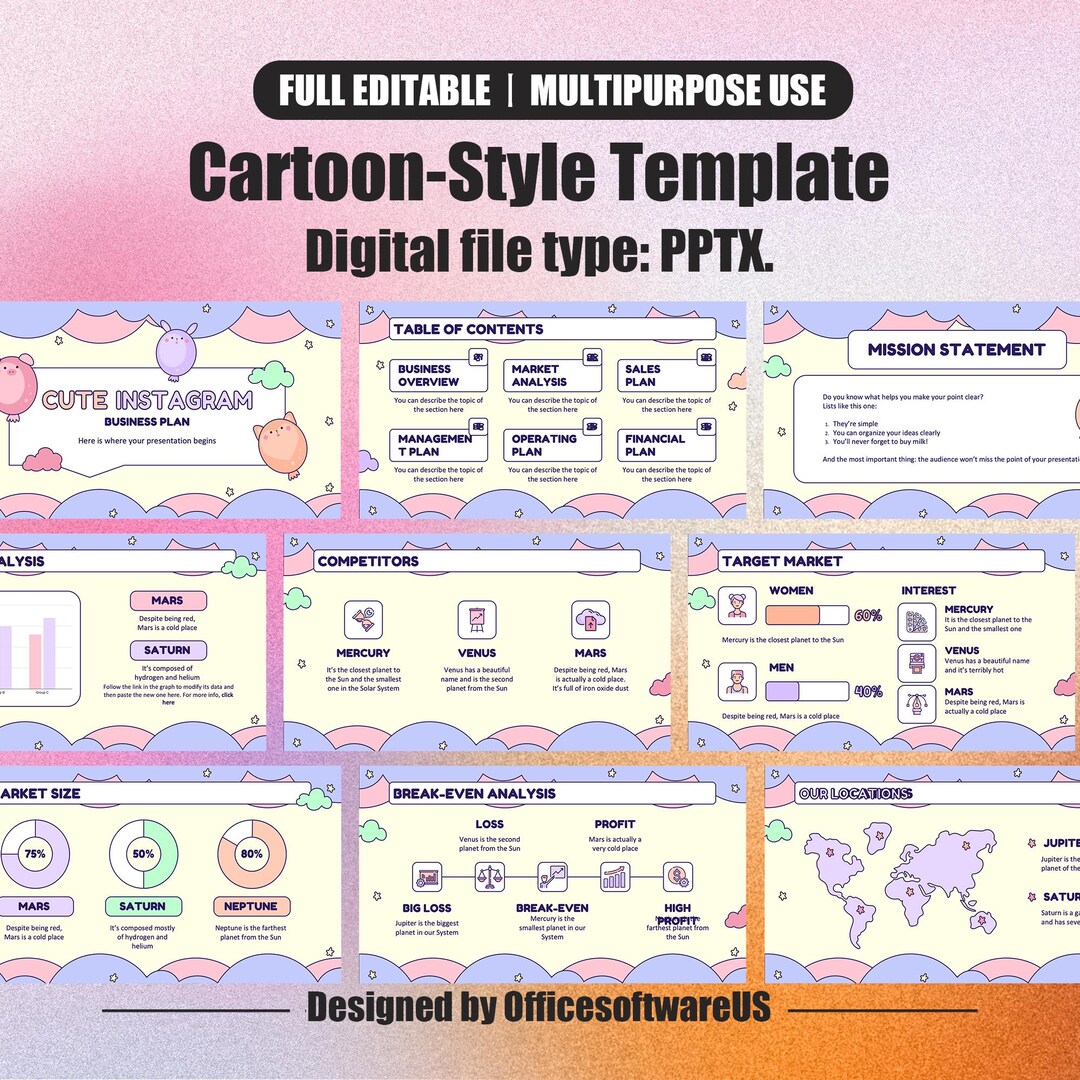Cartoon Powerpoint Template丨timeline Template丨doodle Slides丨doodle ...