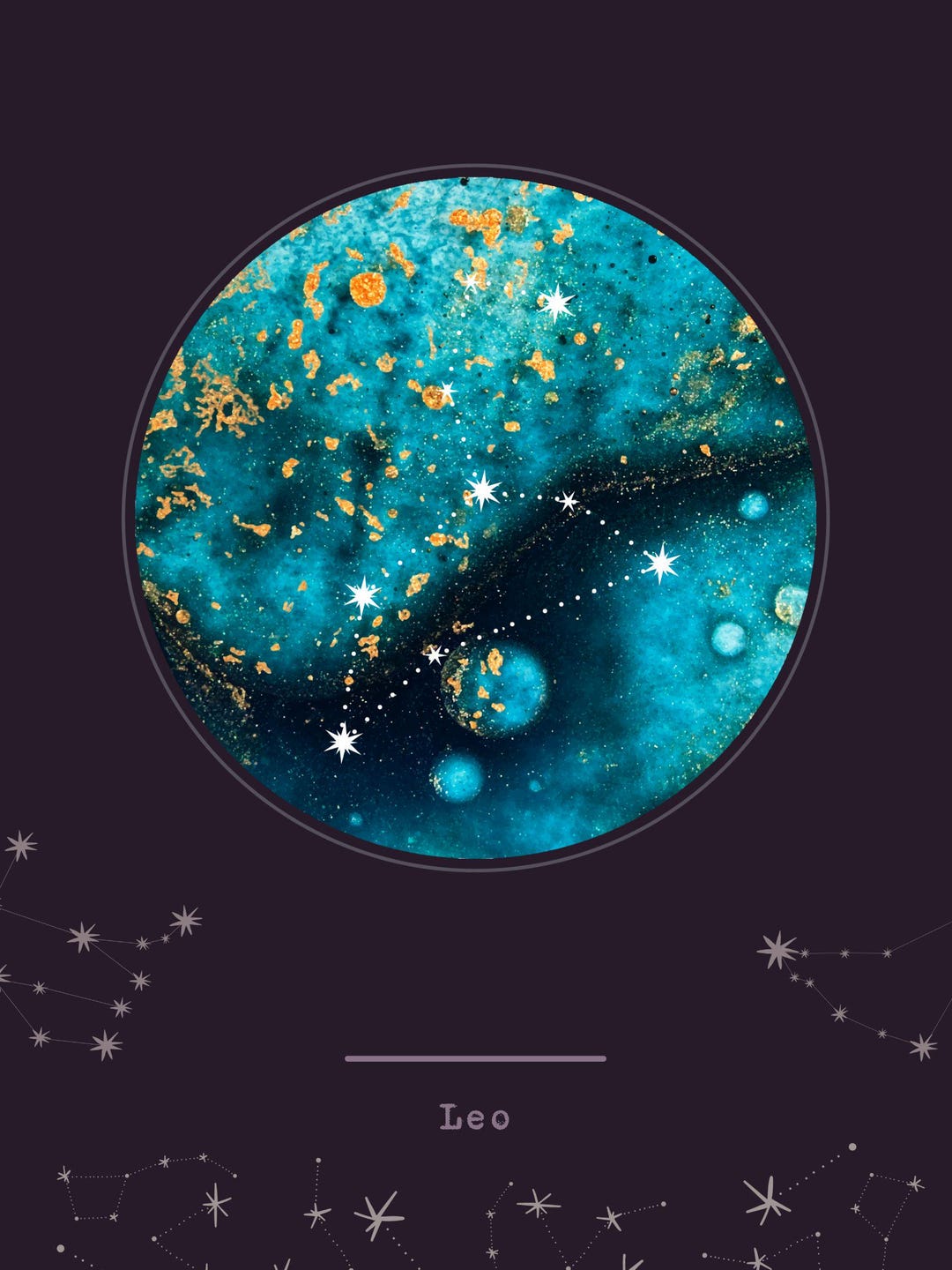 Leo | Zodiac Constellation Wall Art - Colorful Astronomy- Inspired ...