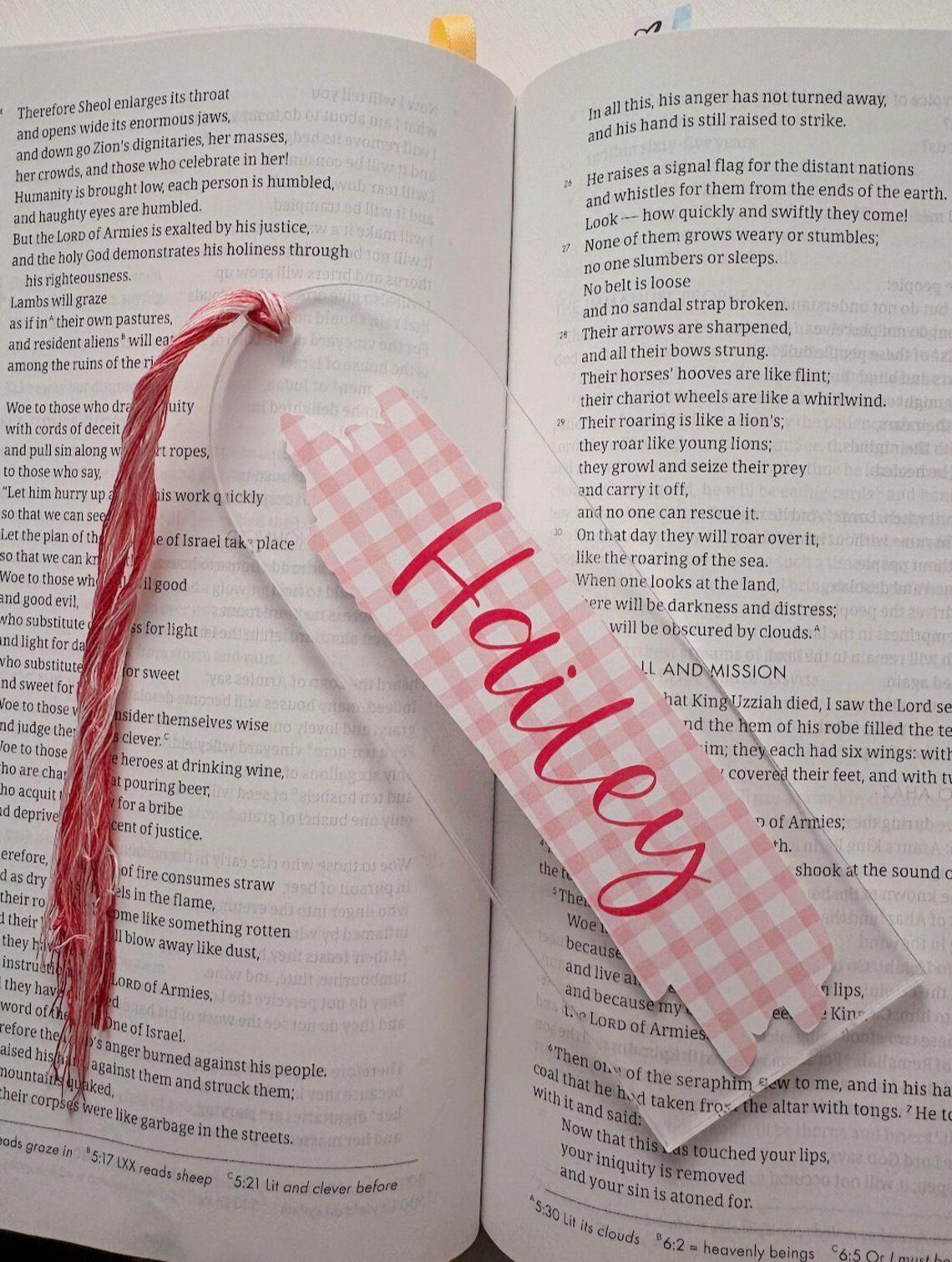 Personalized Acrylic Bookmark - Etsy