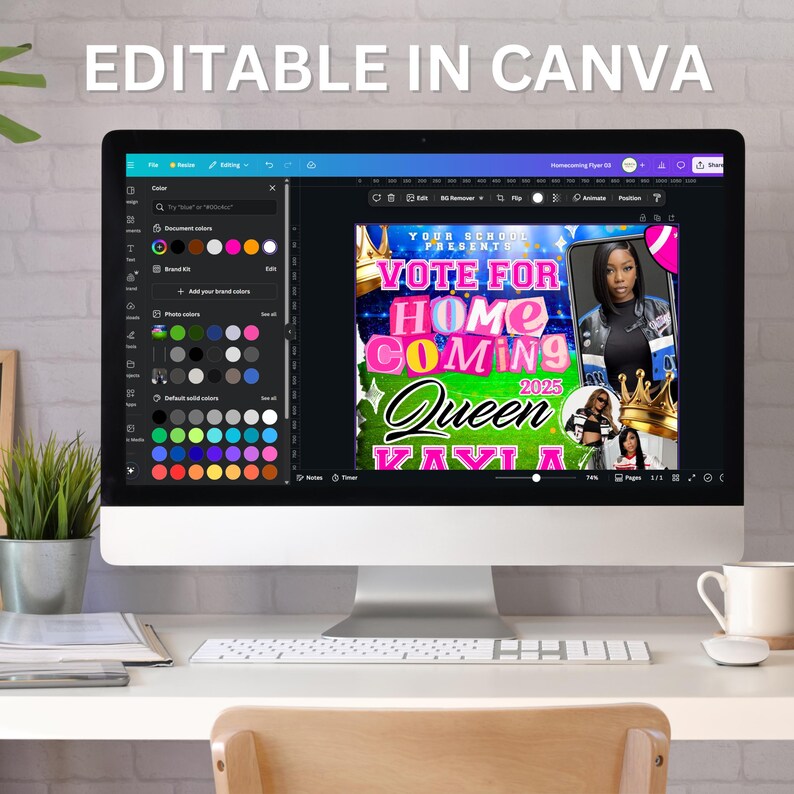 Homecoming Queen Campaign Flyer: Editable Canva Template - Etsy