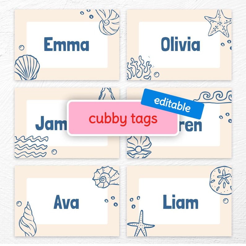 Sea & Shells Classroom Decor Collection | Sand - Etsy