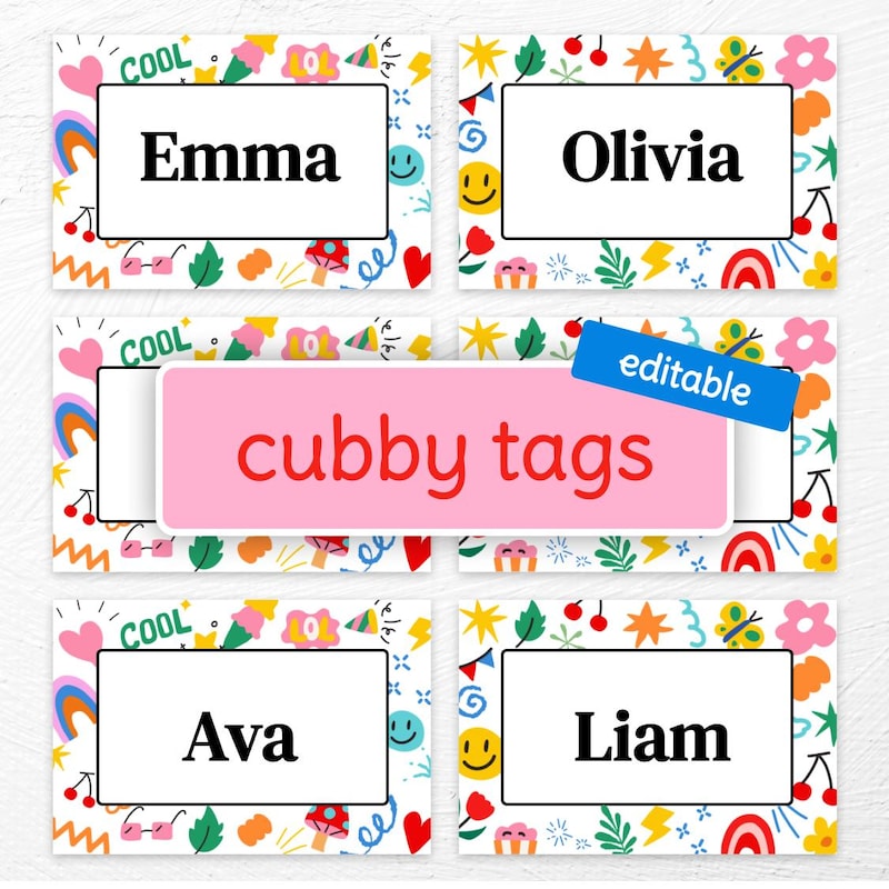 Cubby Labels - Etsy