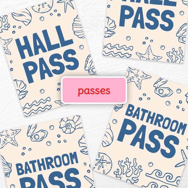 Sea & Shells Classroom Decor Collection | Sand - Etsy