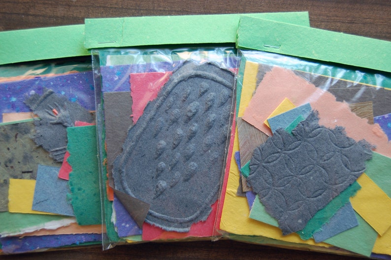 Handmade Paper Collage Bundle Colors Collection | Etsy