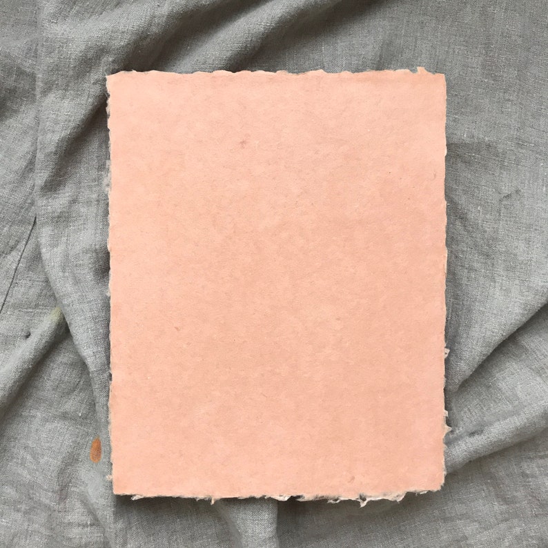 Handmade Paper 8x10 Terra Cotta Mixed Media Fine Art Paper | Etsy