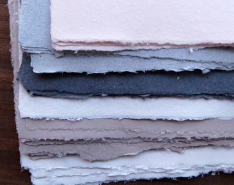 Gray Handmade Paper Shades of Grey Pick the Amount - Etsy