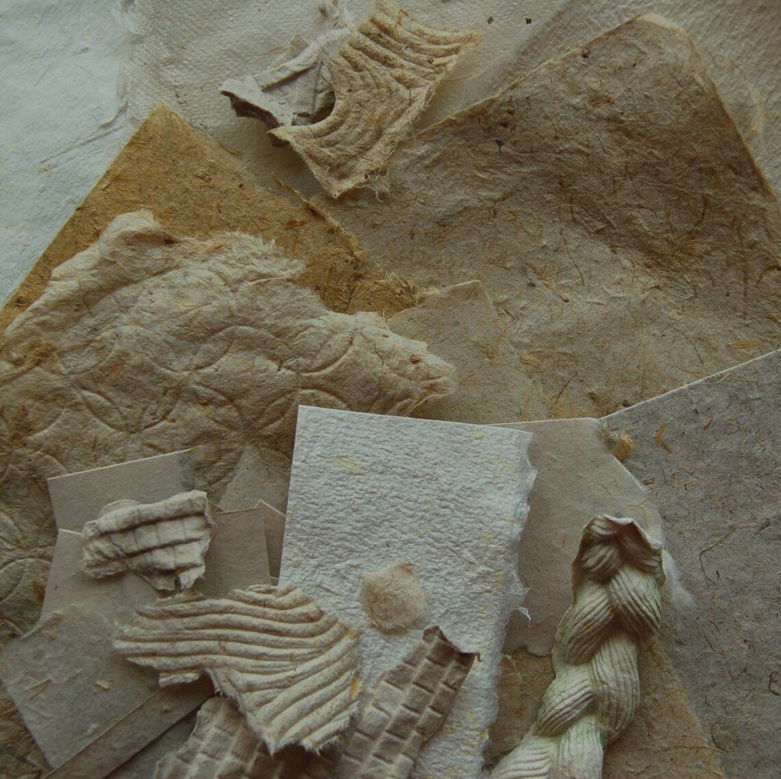 Handmade Paper Collage Bundle Neutral Collection - Etsy