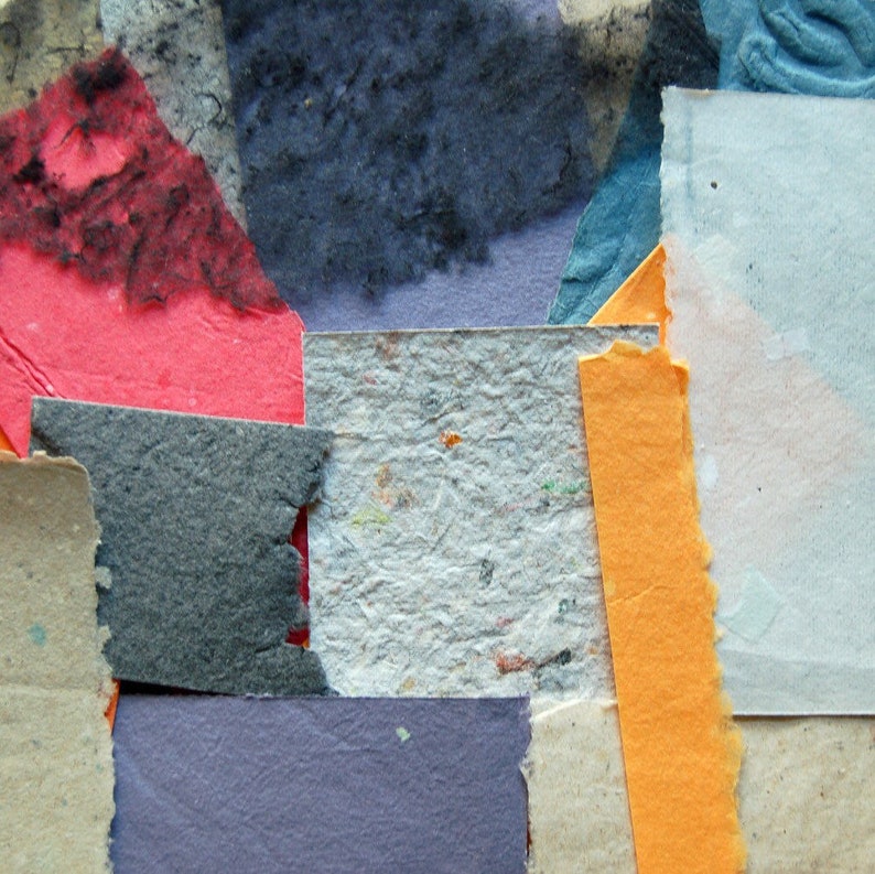 Handmade Paper Collage Bundle - Colors Collection - Etsy