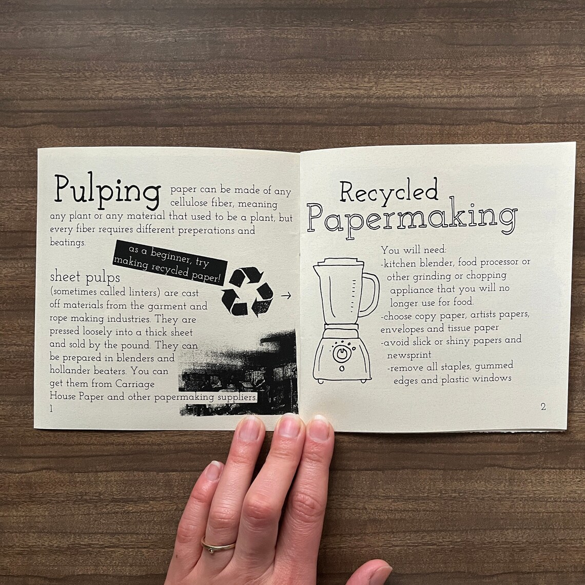 Intro to Papermaking How-to-do-it Zine 1 Instruction Manual | Etsy