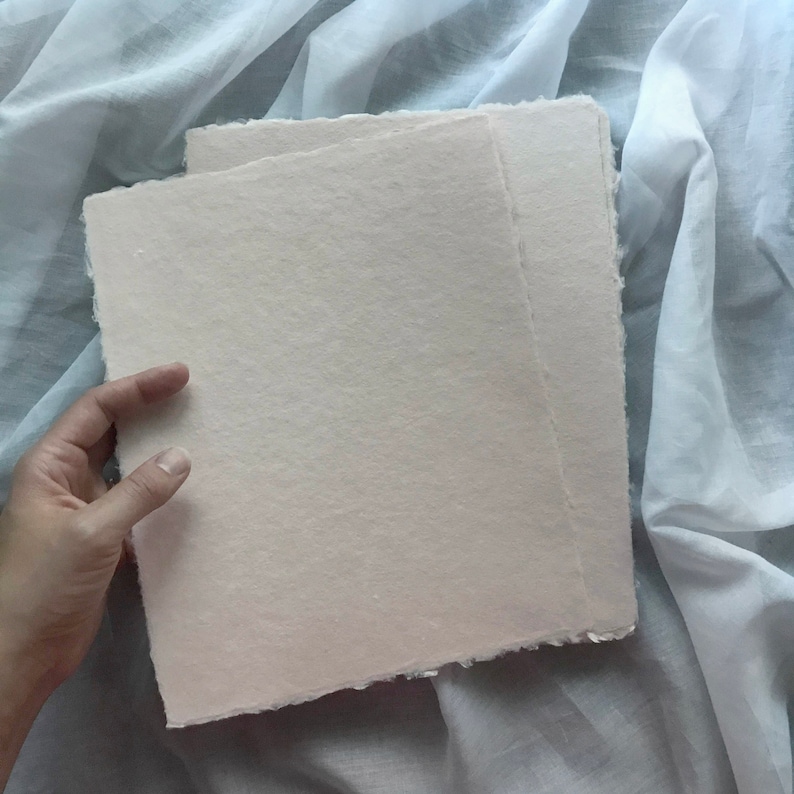 Handmade Paper 8x10 Blush Mixed Media Fine Art Paper - Etsy