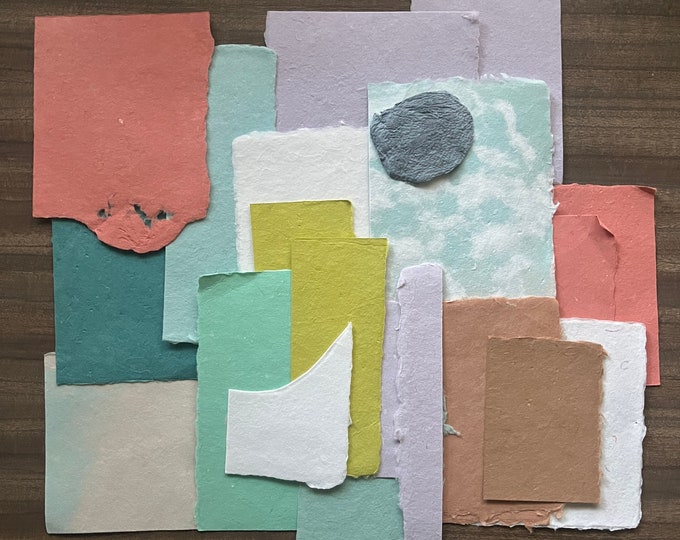 Handmade Paper Collage Bundle Colors Collection - Etsy