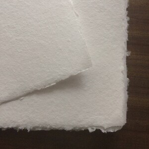 White Classic Cotton Handmade Paper 8x10 Fine Art Paper Sheets - Etsy