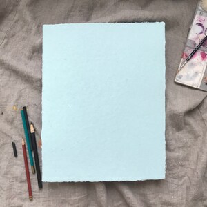 Handmade Paper 8x10 - Celadon Mixed Media Fine Art Paper - Etsy
