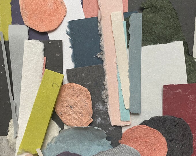 Handmade Paper Collage Bundle Colors Collection - Etsy