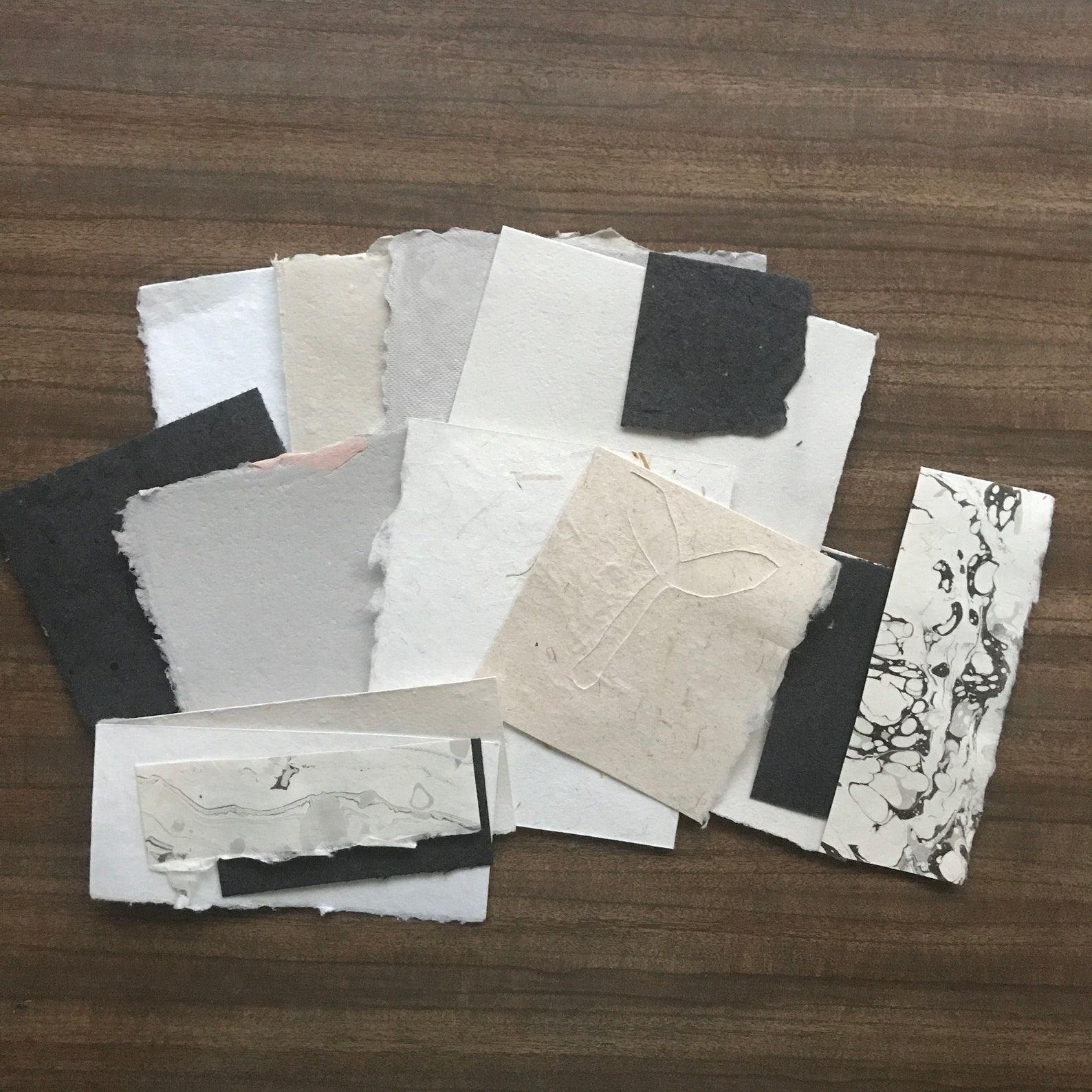 Handmade Paper Collage Bundle - Neutral Collection - Etsy