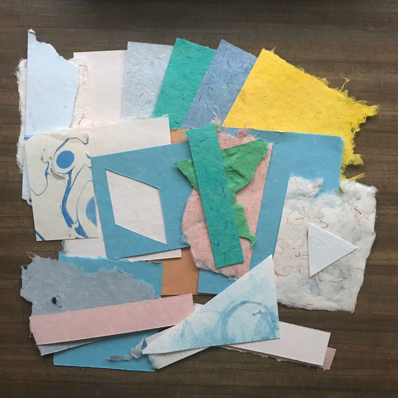 Handmade Paper Collage Bundle Colors Collection - Etsy