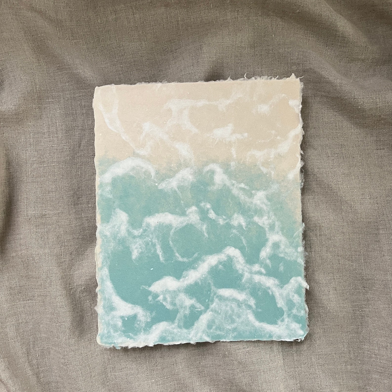 Wave Paper - Handmade Paper - Various Size - Ocean Beach Pattern - Etsy