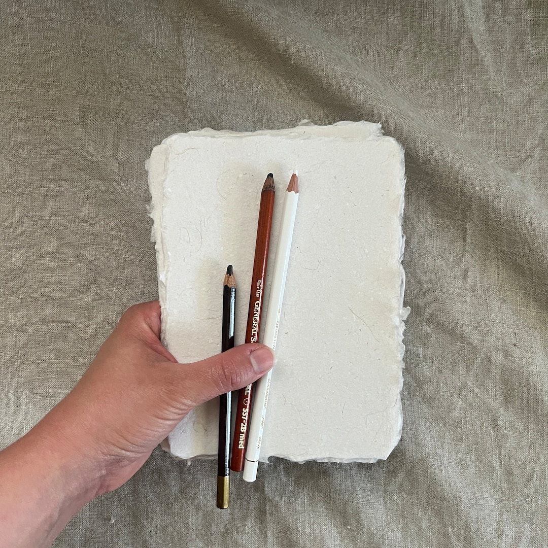Antique White Handmade Paper - Ecosketch Drawing Paper - Sheets in 5x7 ...