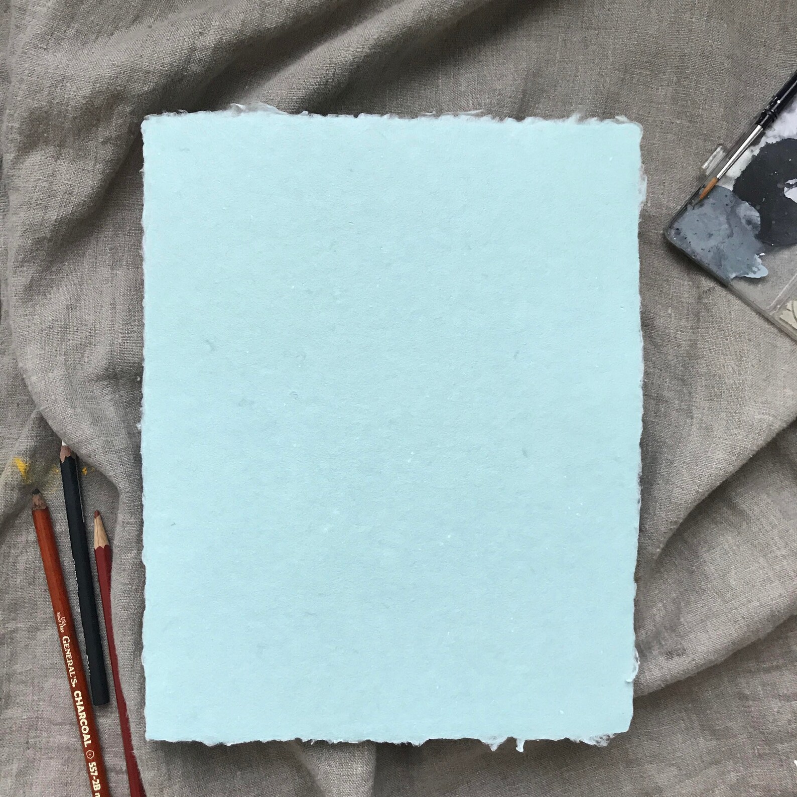 Handmade Paper 11x14 - Celadon Mixed Media Fine Art Paper - Etsy