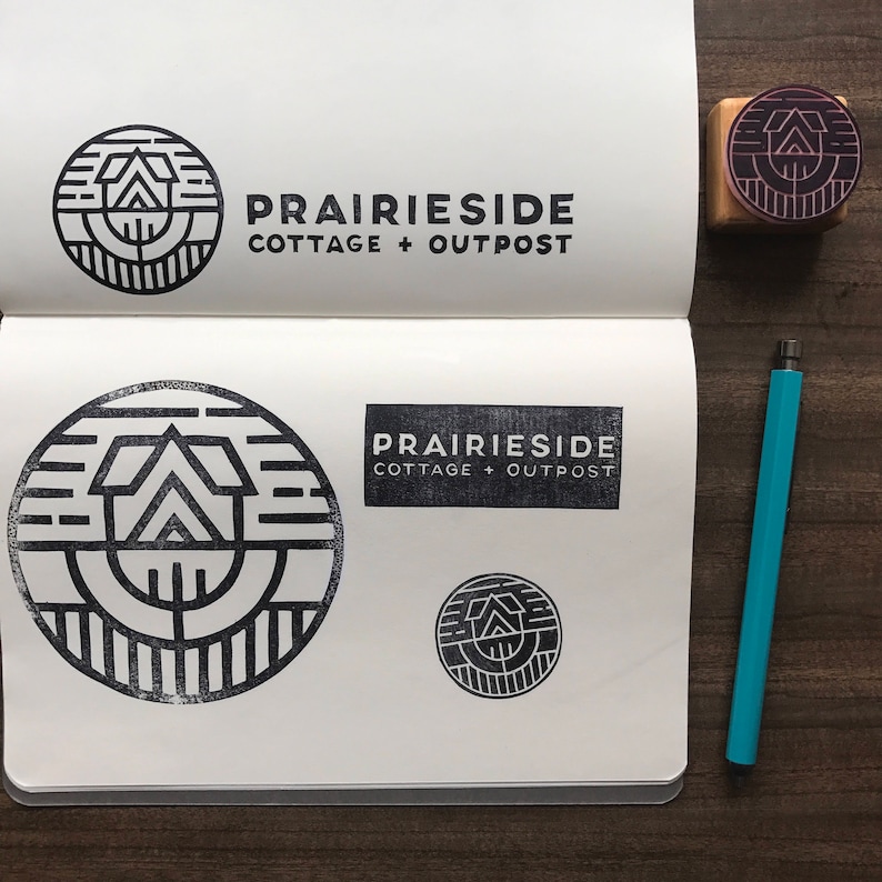 Business Branding Stamp Set Custom Logo Rubber Stamps Hand - Etsy