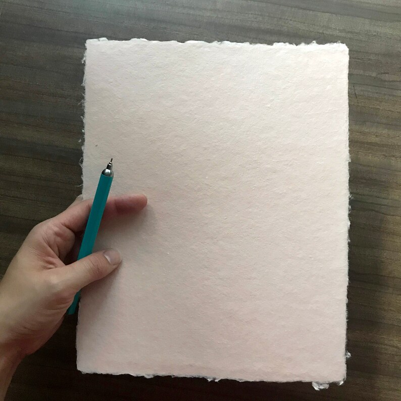 Handmade Paper 8x10 Blush Mixed Media Fine Art Paper - Etsy