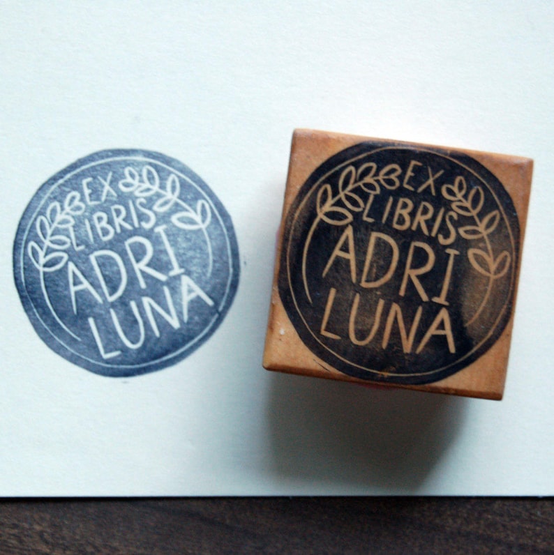 Custom Ex Libris Rubber Stamp Stocking Stuffer or - Etsy