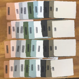 Handmade Paper Sample Set - Swatches of Mixed Media, Confetti and ...