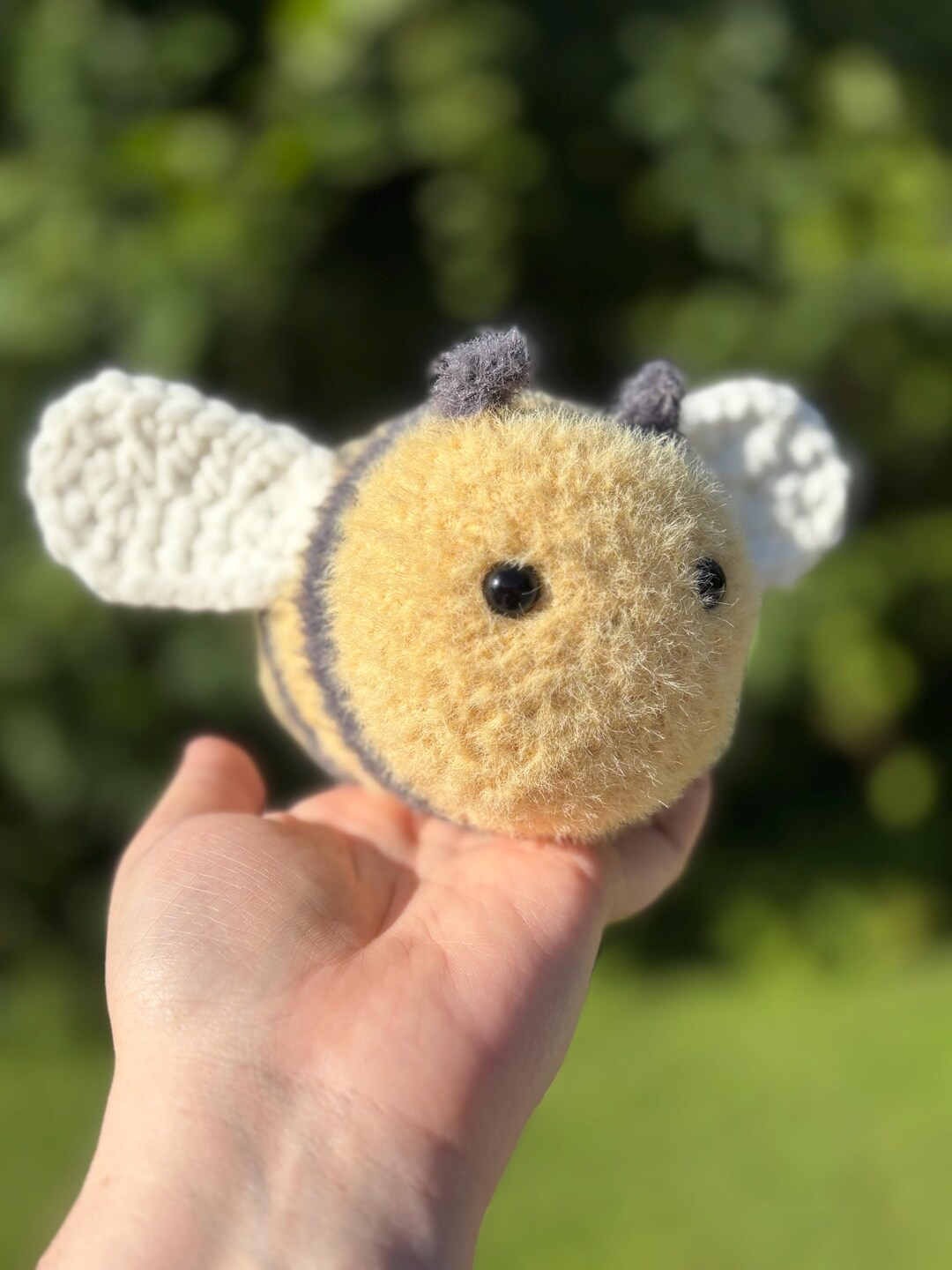 Honey the Fuzzy Bumblebee Yellow Black Insect Flying Amigurumi Crochet ...